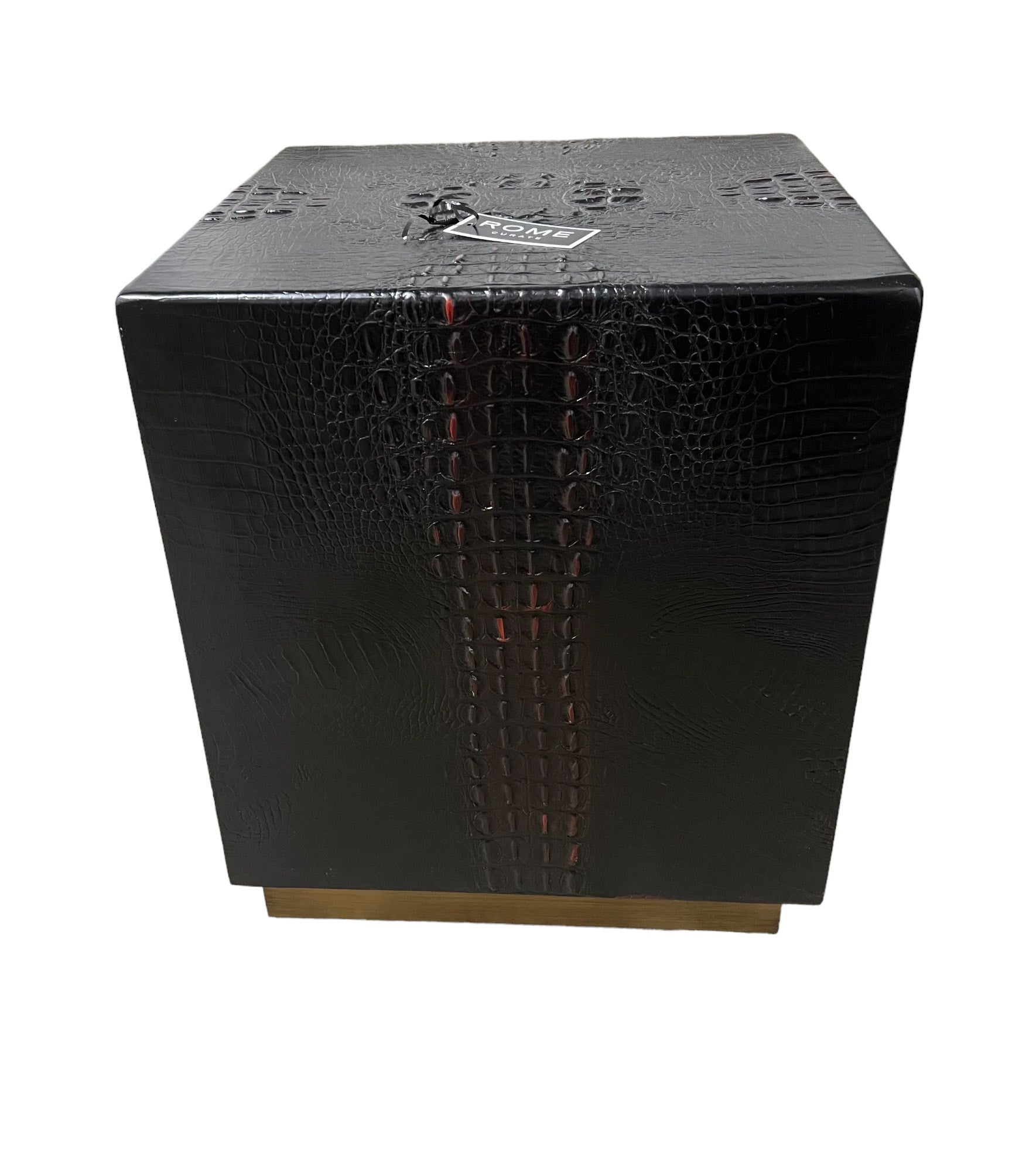 Side Table in Alligator Skin Finish